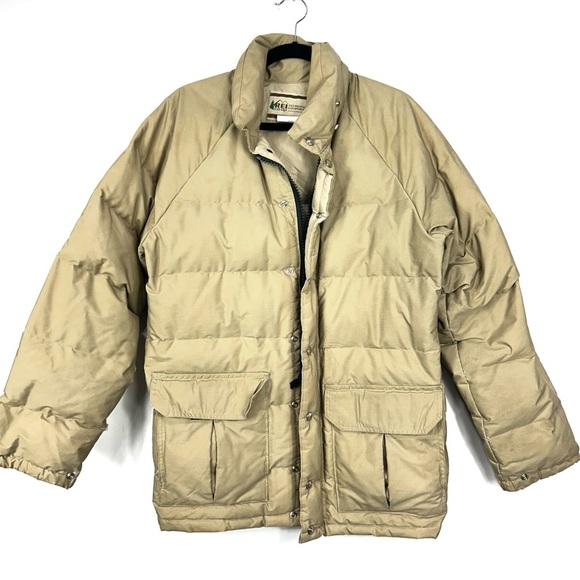 REI | Jackets & Coats | Rei Vintage Tan Goose Down Puffer Coat | Poshmark